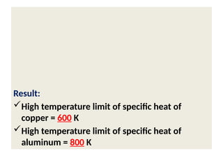 Theories of specific heat, specific theories of heat, specific theories ...