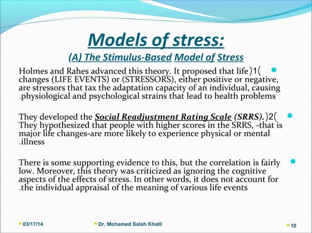 Theories of stress | PPT | Mental Health | Diseases and Conditions