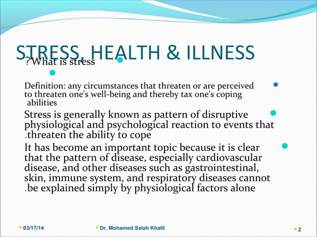 Theories of stress | PPT | Mental Health | Diseases and Conditions