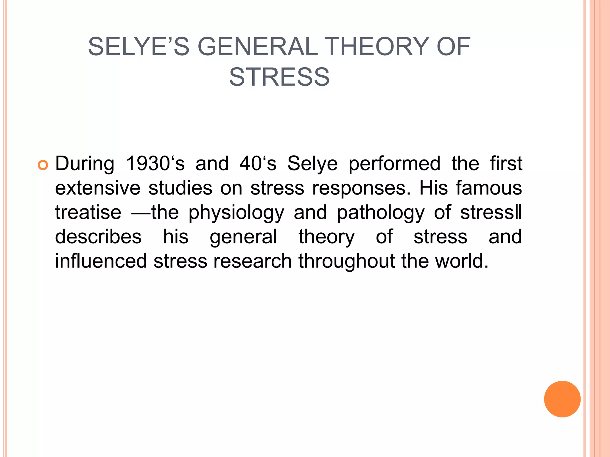 Theories of Stress | PPTX