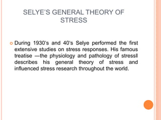 Theories of Stress | PPTX