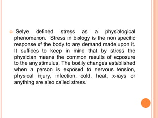 Theories of Stress | PPTX