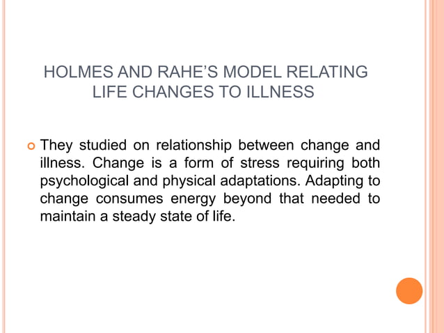 Theories of Stress | PPTX | Medical Health