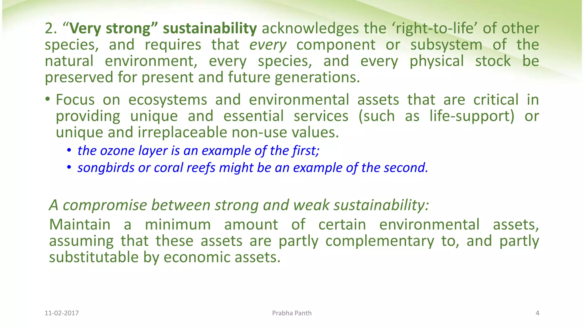 Theories of strong sustainability | PPSX