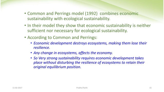 Theories of strong sustainability | PPSX