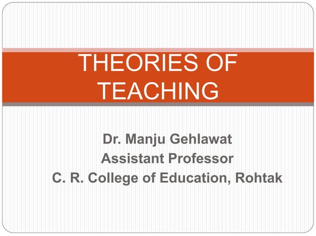 Theories of teaching | PPTX