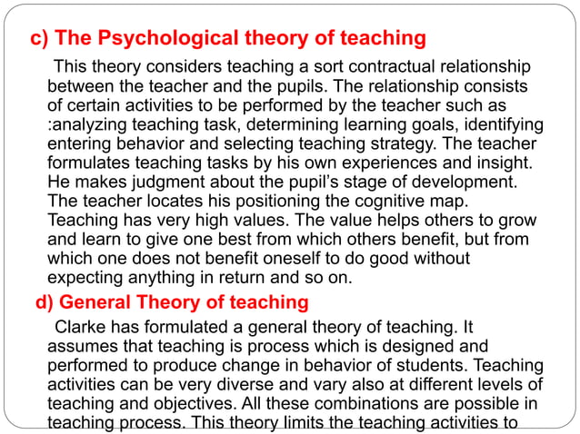 Theories of teaching | PPTX