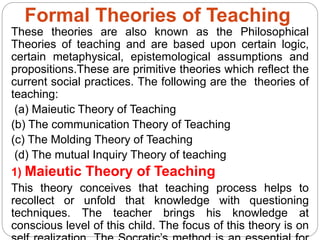 Theories of teaching | PPTX
