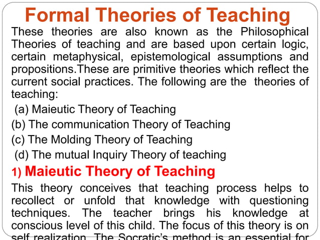 Theories of teaching | PPTX