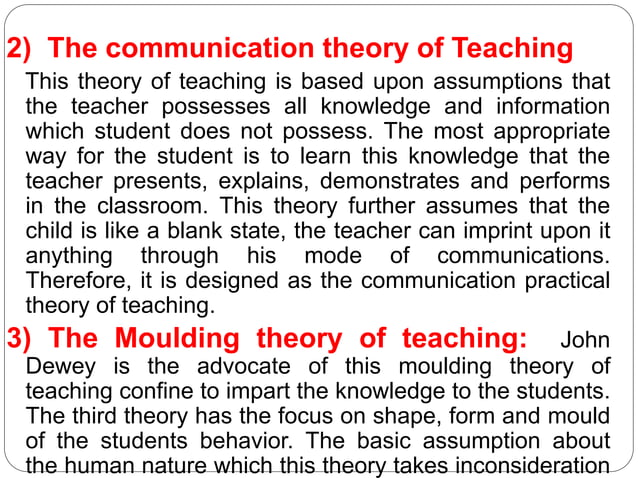 Theories of teaching | PPTX