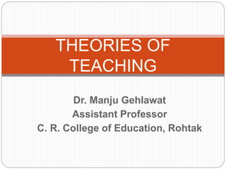 Theories Of Learning Ppt