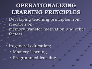 Theories of teaching | PPT