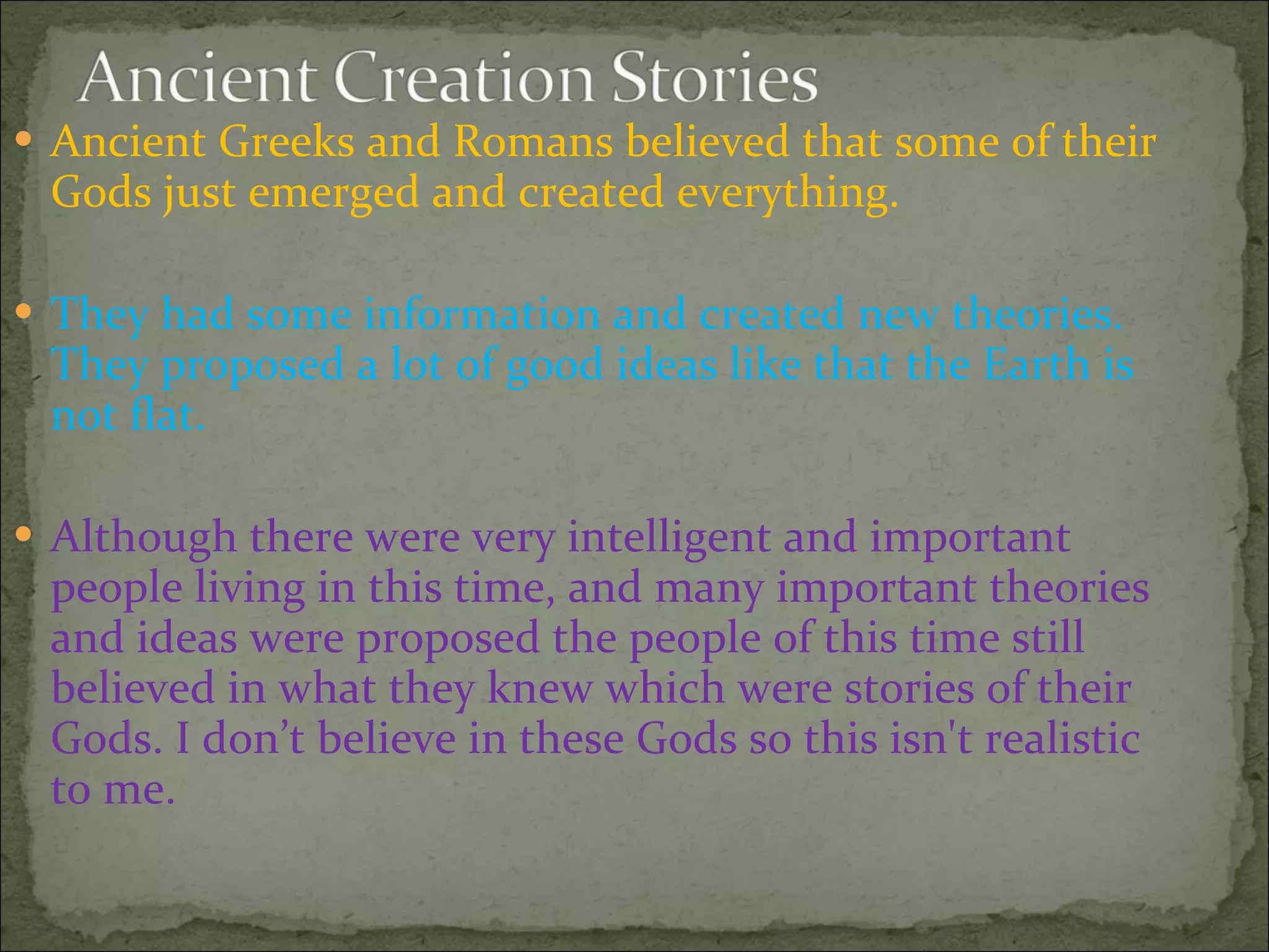 Theories of the creation of the universe | PPT