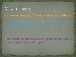 Theories of the creation of the universe | PPT