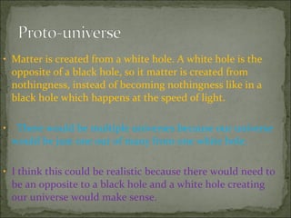 Theories of the creation of the universe | PPT