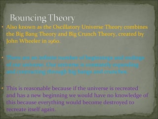 Theories of the creation of the universe | PPT
