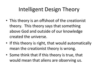 Theories Of The Universe | PPT
