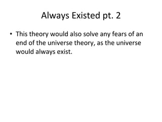 Theories Of The Universe | PPT
