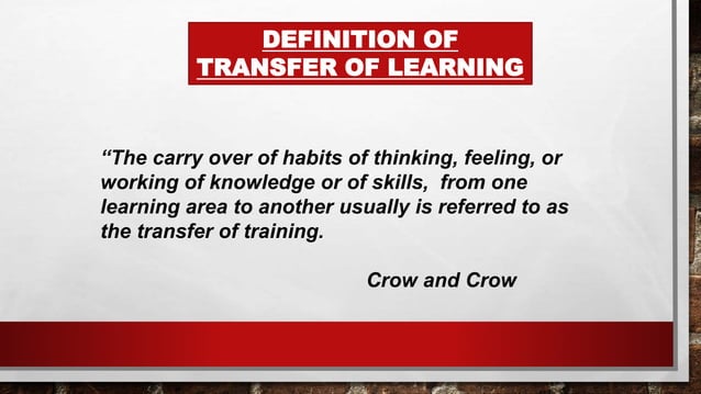 Theories of transfer of learning paper 2.pptx | Education