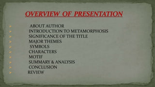 Metamorphosis- Franz Kafka Theories of translation | PPTX