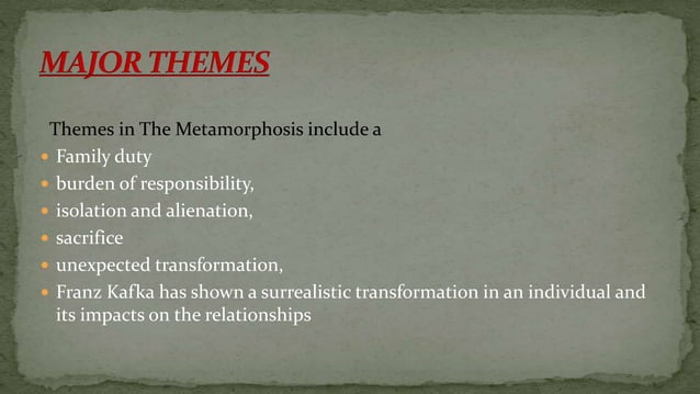 Metamorphosis- Franz Kafka Theories of translation | PPTX