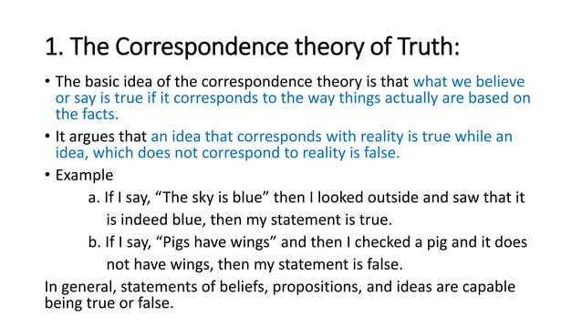 Theories of Truth.pptx | Physics | Science