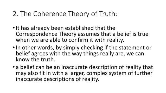 Theories of Truth.pptx | Physics | Science