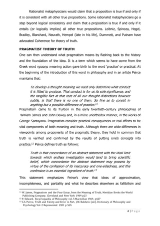 Theories of truth and its application in media practice | PDF