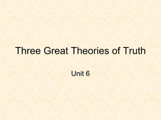 Theories of Truth Powerpoint | PPT
