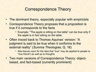 Theories of Truth Powerpoint | PPT
