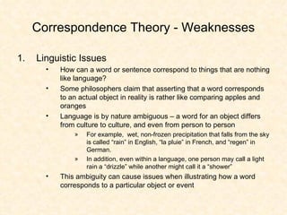 Theories of Truth Powerpoint | PPT