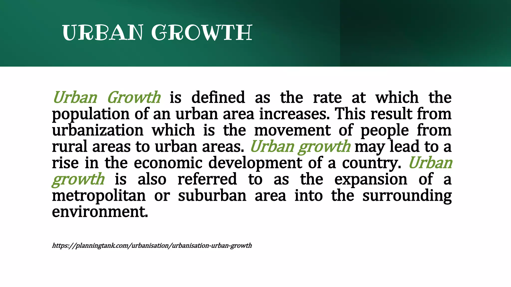 Theories of Urban Growth; Urban Forms & Plaza Complex | PPT
