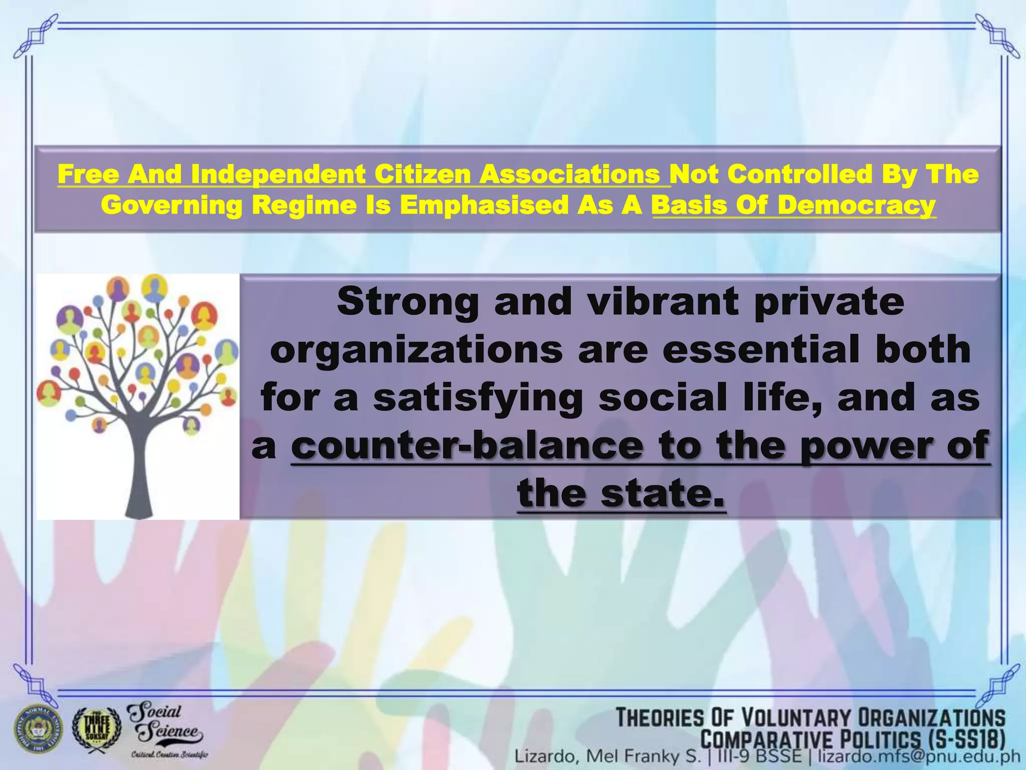 Theories of voluntary organizations | PPTX