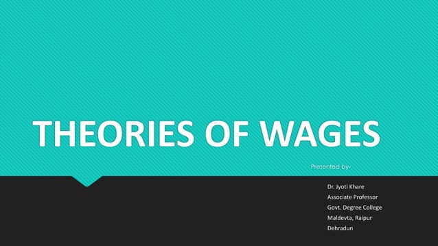Theories of wages | PDF | Job Market | Economy