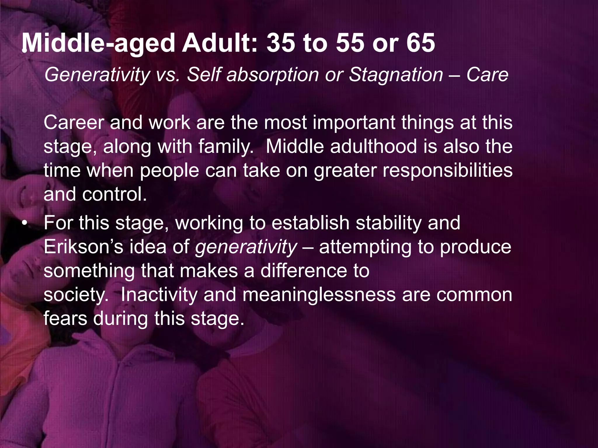 Theories on adulthood - Adult Health 1 PCU MAN | PPTX