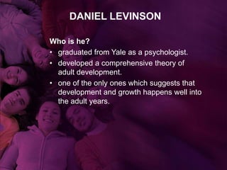 Theories on adulthood - Adult Health 1 PCU MAN | PPTX