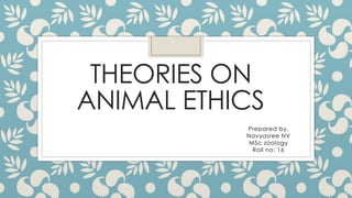 Theories on animal ethics.pptx animal ethics | PPT
