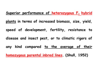 Theories on heterosis | PPTX