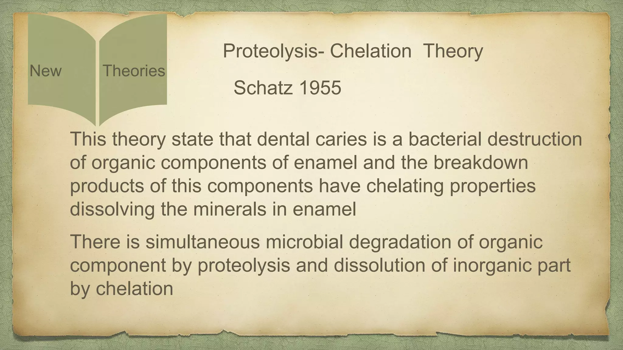 Theories On The Etiology Of Dental Caries 1 Pptx