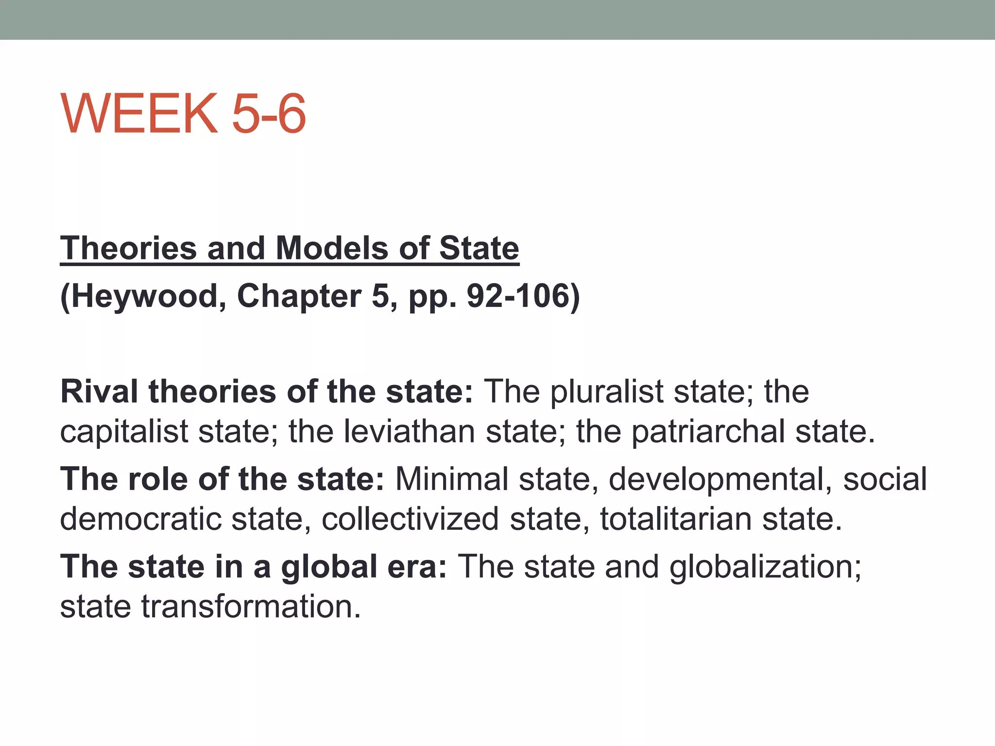 Theories on the state | PPTX