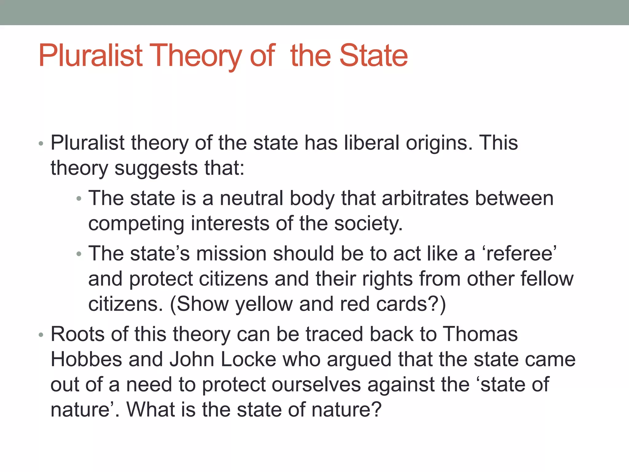 Theories on the state | PPTX