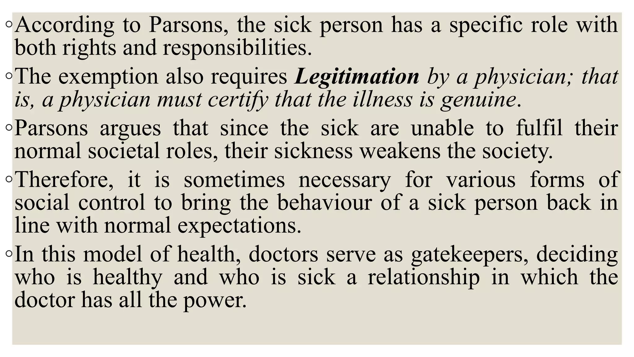 Theories & perspectives on sociology of health & medicine | PPTX