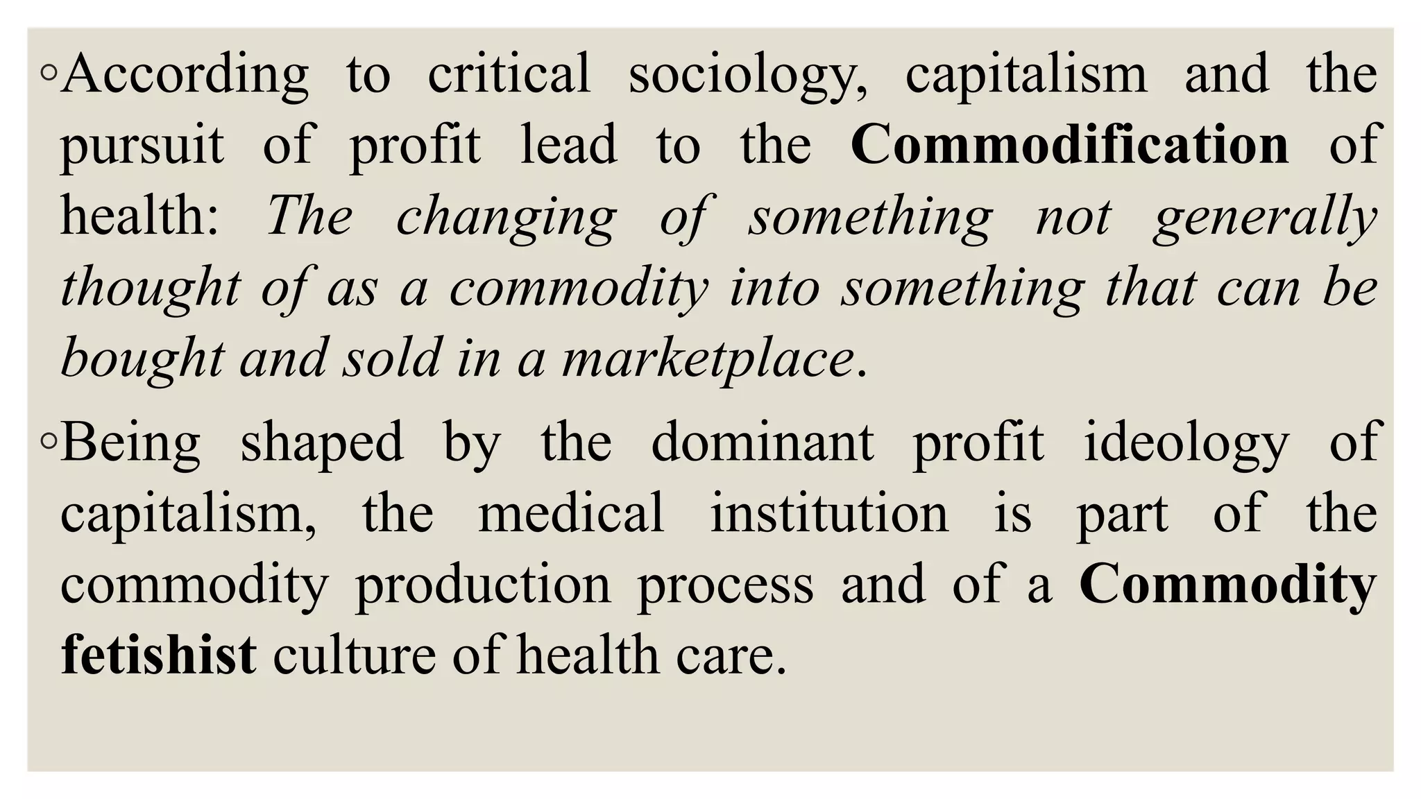 Theories & perspectives on sociology of health & medicine | PPTX