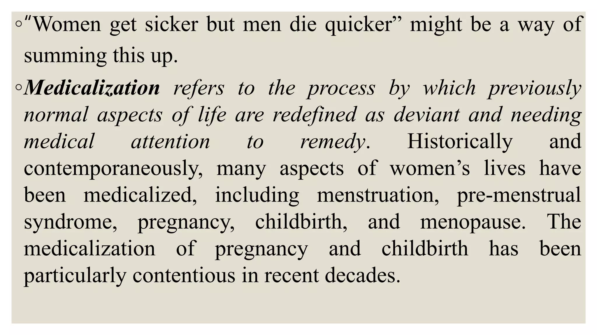 Theories & perspectives on sociology of health & medicine | PPTX