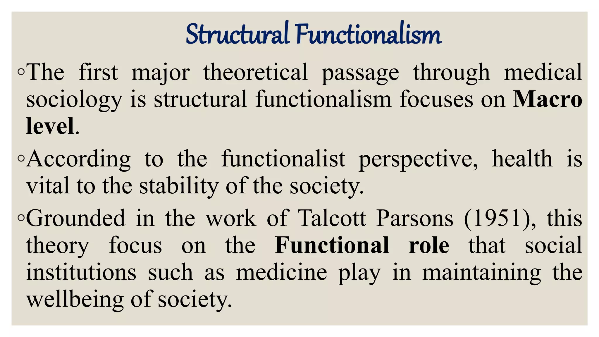 Theories & perspectives on sociology of health & medicine | PPTX