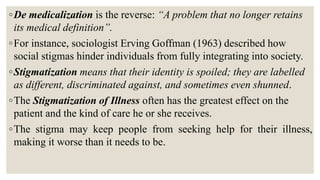 Theories & perspectives on sociology of health & medicine | PPTX