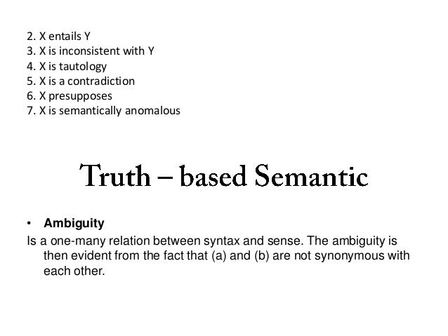 Theories related to semantic 2