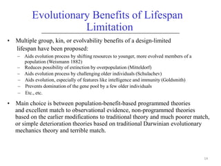 Theories of Biological Aging and Implications for Public Health ...