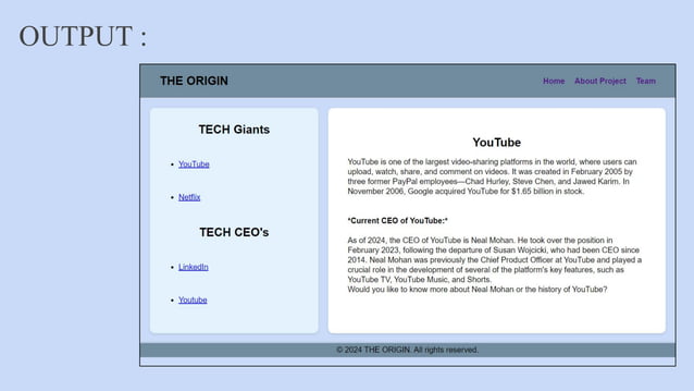 The Origin - A Simple Presentation on any project | PDF