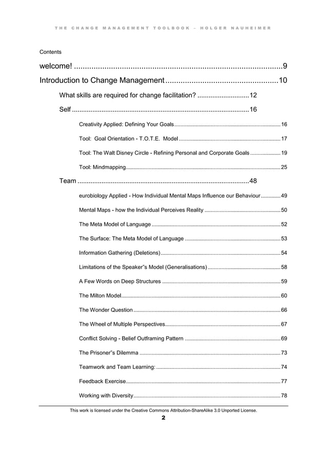 The Original Change Management Tool Book | PDF